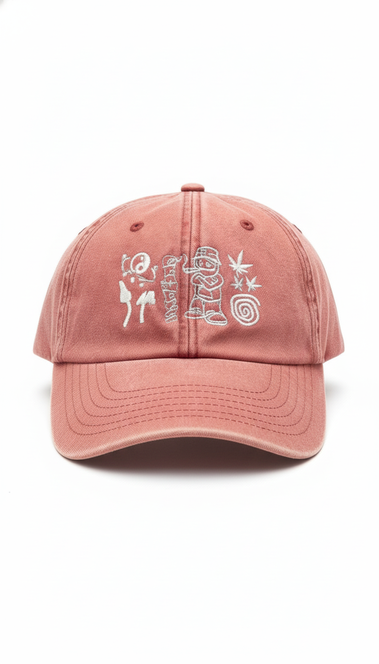 Rave Festival Embroidered Cap - Vintage Low Profile | Qravers